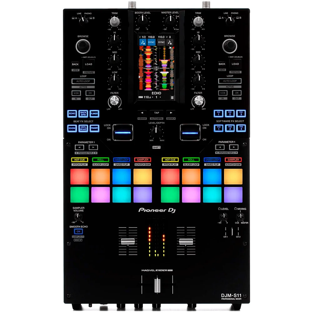 Pioneer DJ DJM-S11 Mezclador de 2 Canales para Serato DJ - Fader Sound Peru